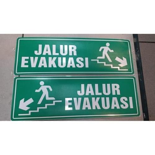 Jual SIGN AKRILIK JALUR EVAKUASI TANGGA UK 30X10CM STICKER RAMBU K3 ...
