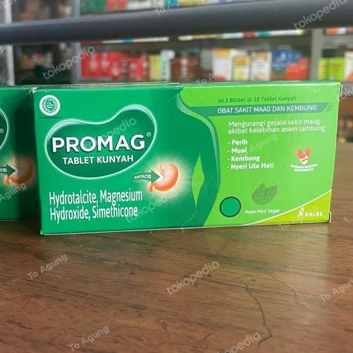 Jual Promag tablet kunyah (strip isi 10 tablet). Obat Maag, Mengatasi ...