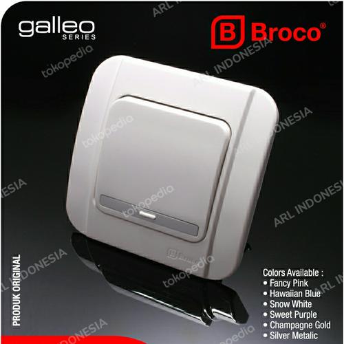 Jual BROCO Saklar Tunggal Single GALLEO engkel Putih G161 galeo white ...