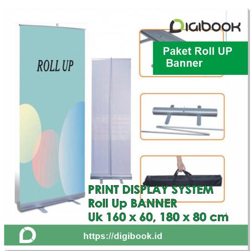 Jual Display Roll Up Banner Alumunium Cetak - Paket Roll Up Banner Outdor - 60 x 160 - Kota ...