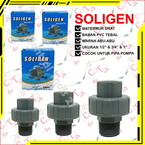 Jual Watermur Drat Luar Ukuran 1/2" 3/4" 1" Water mur PVC Sambungan ...