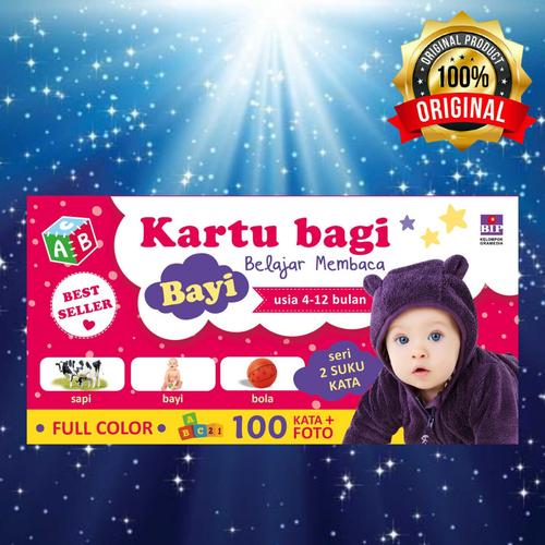 Jual Flash Card / Kartu Bayi Belajar Membaca Usia 4-12 Bulan - Jakarta ...