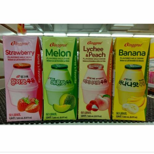 Jual BINGGRAE FLAVA MILK DRINK 200ml - BANANA/LYCHEE/MELON/STRAWBERRY ...