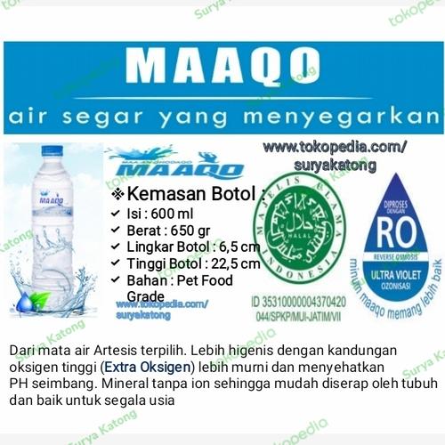 Jual Maaqo Air Mineral Kemasan 600 ml Air Segar Yang Menyegarkan ...