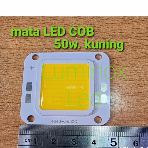 Jual mata led cob pju dan sorot 50watt 50w chip cob 50 watt kuning ...