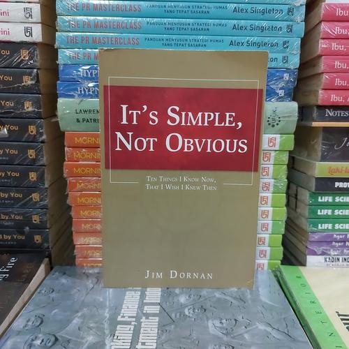 Jual BUKU ORIGINAL IT'S SIMPLE,NOT OBVIOUS JIM DORNAN ENGLISH BEKAS ...