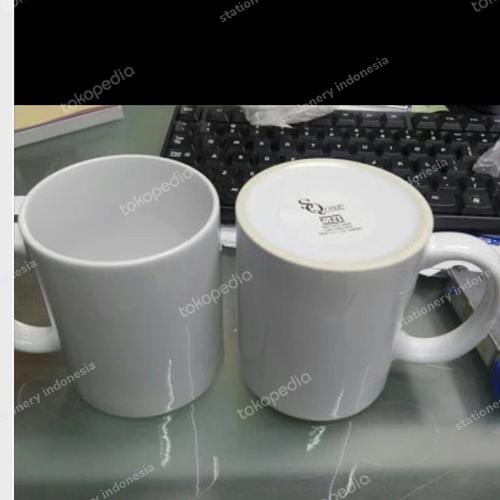 Jual Mug White | Mug Keramik Polos | Gelas Keramik Putih SQ One | DinaR ...