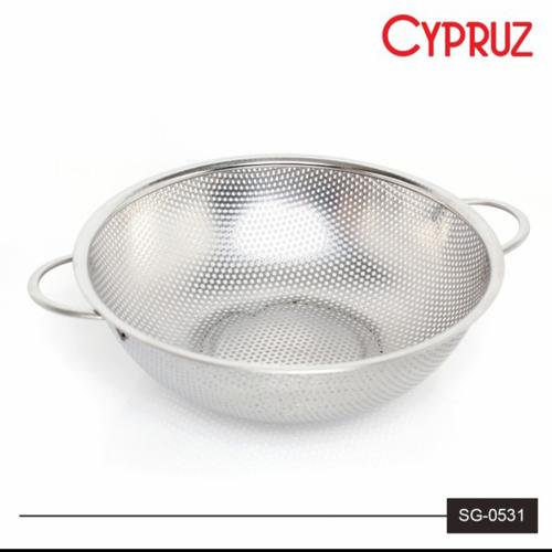 Jual Saringan bulat stainless makanan atau sayuran Cypruz ukuran 25cm ...