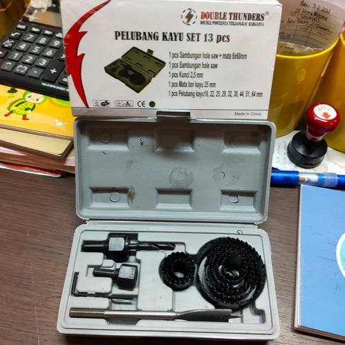 Jual Mata bor Holesaw kayu set 13 pcs / olso / holso pelubang lobang ...