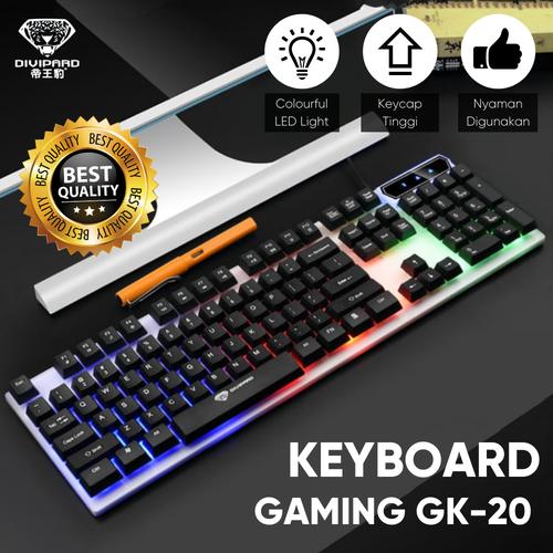 Jual Divipard Keyboard Gaming GK-20 Kabel USB 2.0 Plus LED Lightning ...