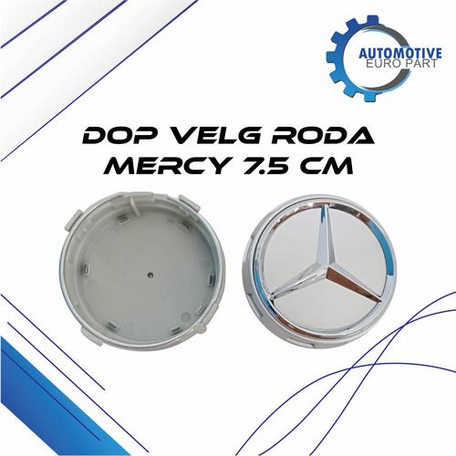 Jual Dop Roda Tutupan Velg Logo Bintang Mercy 7.5CM Silver Mercedes ...