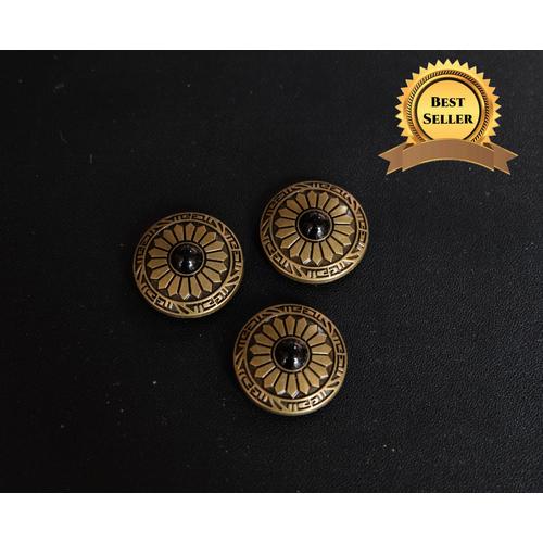 Jual Concho Button Kancing Dompet Montif Bunga hitam 3 cm - Kab ...