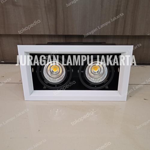 Jual LAMPU LED HALOSPOT 2 GANG 2X10 WATT SPOTLIGHT 2X10W ISI 2 GANG ...
