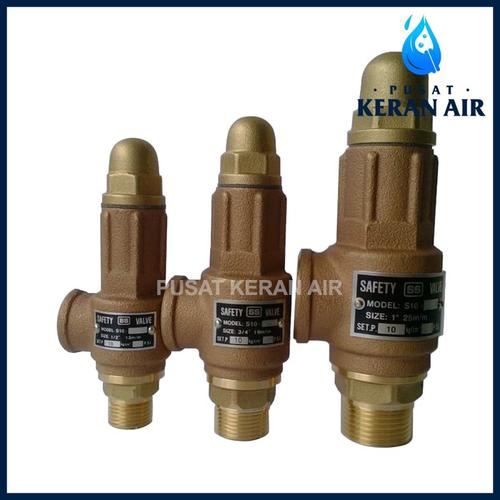 Jual Safety Valve Kuningan 1" inch 10 Bar Kg/cm drat luar x dalam 317 ...