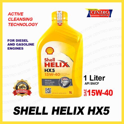 Jual SHELL HELIX HX5 1 LITER SAE 15W-40. OLI MESIN MOBIL DIESEL DAN ...