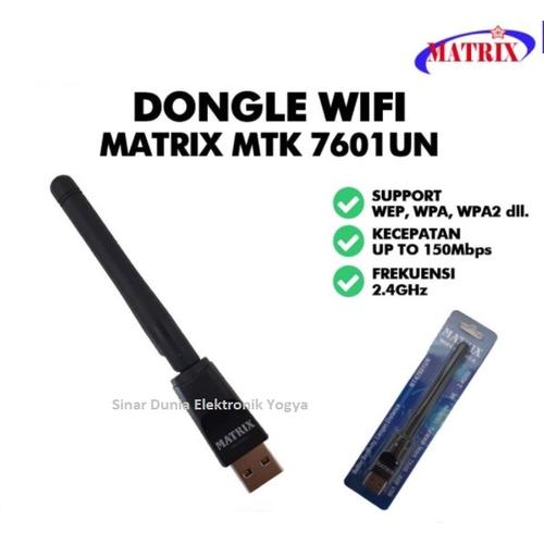 Jual Dongle Matrix USB Wifi Receiver HD Adapter 150Mbps MTK7601UN ...