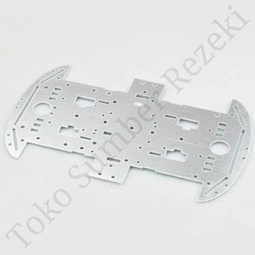 Jual Metal Smart Car Chassis 4WD Aluminum Arduino Chasis Besi Plat ...