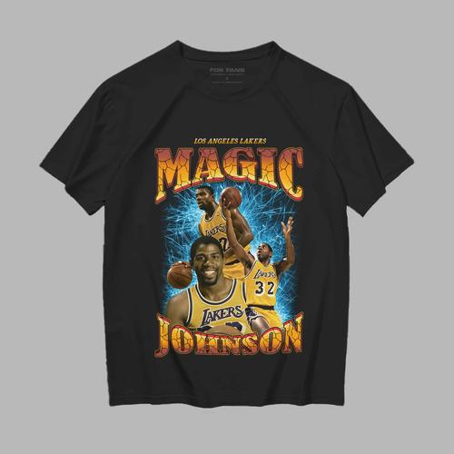 Jual T shirt Kaos Baju Graphic Pemain Basket NBA Classic Magic Johnson ...