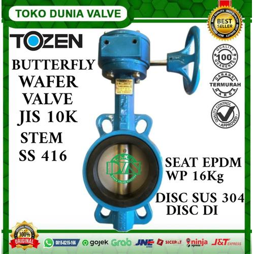 Jual DN450 18" JIS10K C/I SS416 - DISC 304 BUTTERFLY WAFER VALVE GEAR ...