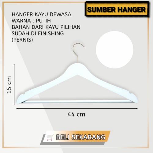 Jual hanger kayu palang putih dewasa - natural - Jakarta Pusat - SUMBER ...
