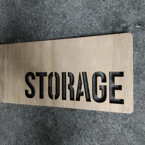 Jual WOODEN DOOR SIGN LABEL PAPAN PINTU KAYU NAMA RUANG - STORAGE - Kab ...