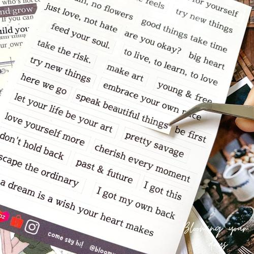 Jual ENGLISH WORDS PASTEL Deco Sticker Planner DIY Scrapbook Stiker ...