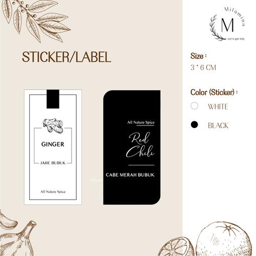Jual Sticker Botol Bumbu/Spice jar/Sticker vinyil/anti air/label bumbu ...