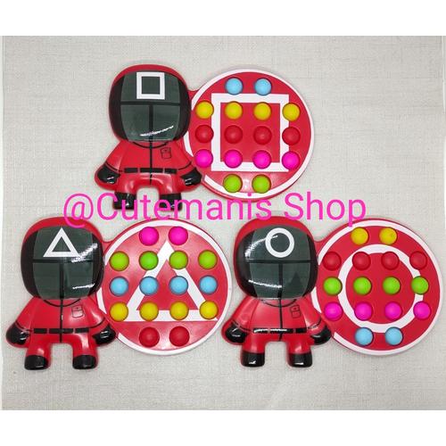 Jual Fidget Push Pop It SQUID GAME Round Fidget push Toy bubble stress ...