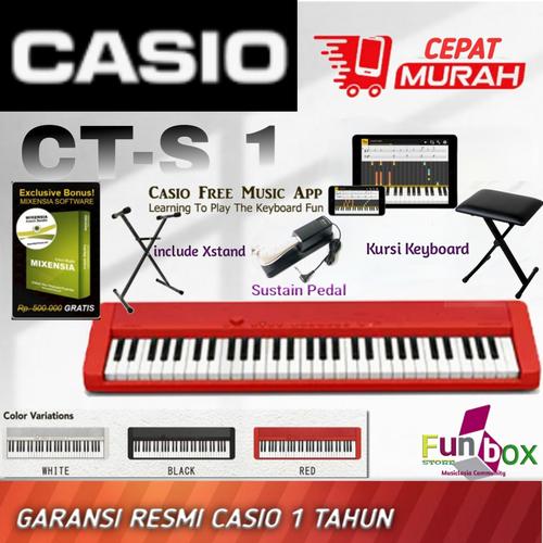 Jual Keyboard Casio CTS 1 / CT S1 / CTS1 / CT-S1 / CTS-1 Garansi resmi ...