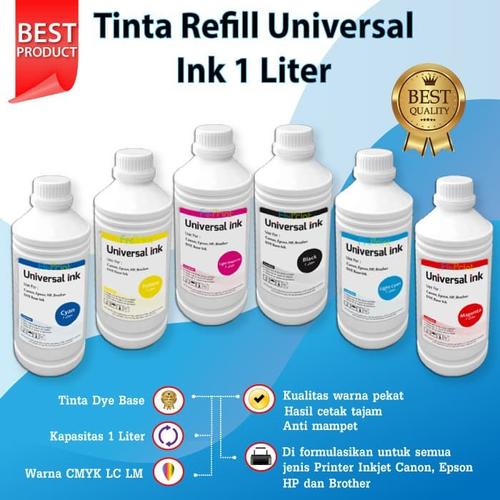 Promo Tinta Refill Universal 1 Liter Printer Epson L3110 L3210 L1110 ...