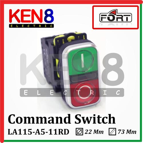 Jual Command Switch Double Push Button With Lamp 220 VAC Fort LA115-A5 ...
