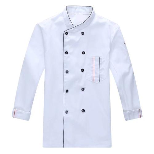 Jual Chef Jacket Pria Lengan Panjang Baju Koki Masak Seragam Putih ...