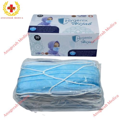 Jual Masker 3Ply Isi 50Pcs Hijab Headloop Merek Hygenix Medical Grade ...