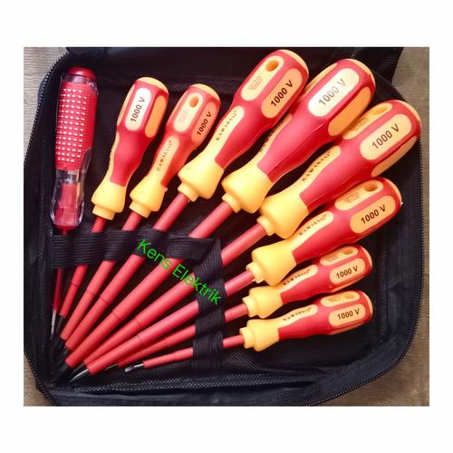 Jual Obeng listrik set 8 pcs plus minus + tespen - Jakarta Barat - Kens ...