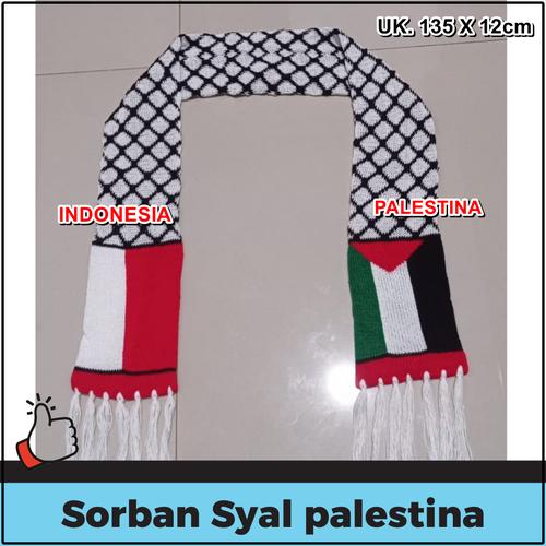 Jual Syal motif palestina indonesia Sorban Scarf Palestine bahan rajut ...