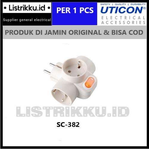 Jual STEKER T TERMINAL WITH SWITCH 3 LUBANG UTICON SC382 - Jakarta ...