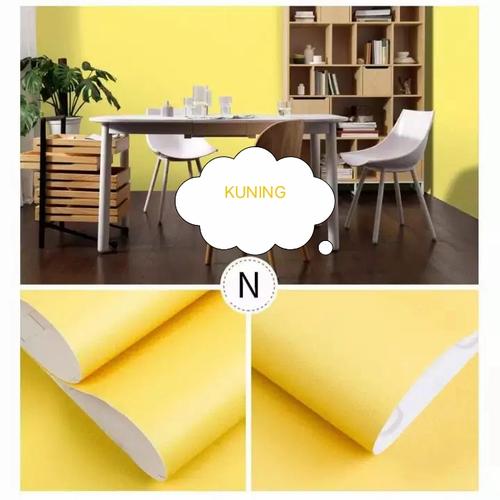 Jual wallpaper stiker dinding motif kuning polos - Jakarta Barat ...