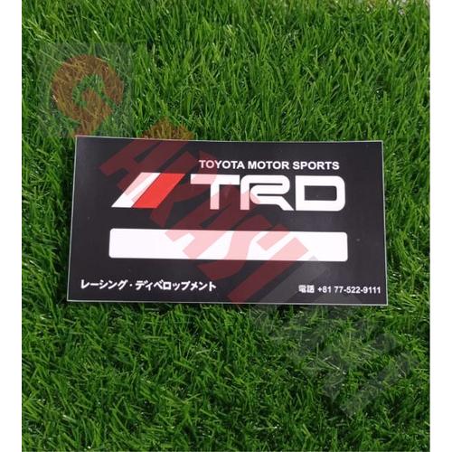 Jual STICKER TOYOTA TRD BARCODE TEMPEL DALAM KACA - Kota Bandung ...