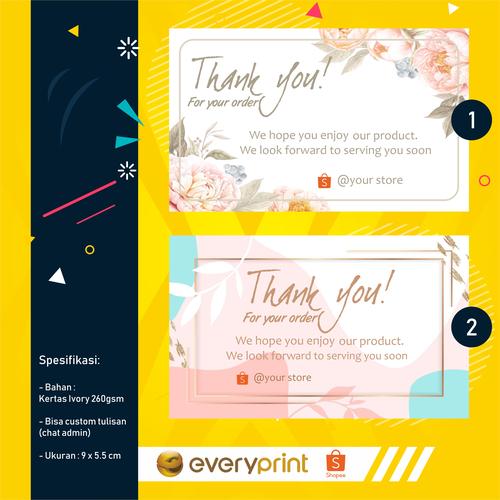 Jual [9x5,5] Kartu Ucapan Olshop Part I - Desain Sendiri - Kab. Sleman ...