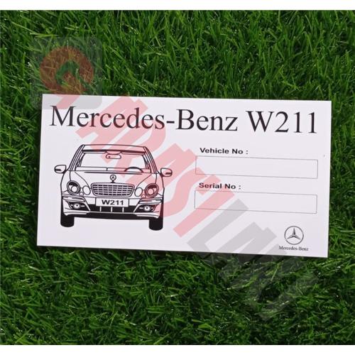 Jual STICKER MERCEDES-BENZ W211 BARCODE TEMPEL DALAM KACA - Kota ...