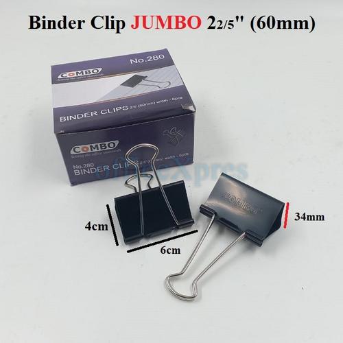 Jual Binder Klip Besar / Binder Clip Jumbo / Klip Hitam Besar (60mm) No ...