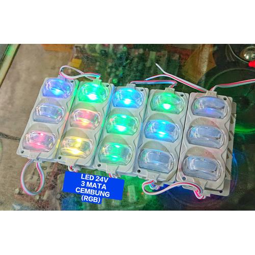 Jual Modul Led 3 Mata 24V RGB /Led Strip 24V 3 Mata RGB Led Roda ...