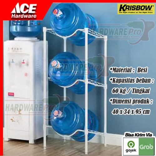 Promo Rak Galon Aqua Dispenser Galon Rak Susun Galon 3 Tingkat Krisbow ...