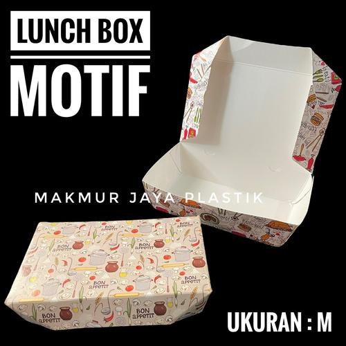 Jual LUNCH BOX PAPER MOTIF UKURAN MEDIUM - BUNGA ORANGE - Kota Bekasi ...