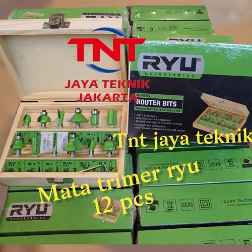 Jual RYU MATA PROFIL TRIMMER KAYU SET 12 PCS / MATA TRIMMER ROUTER KAYU ...