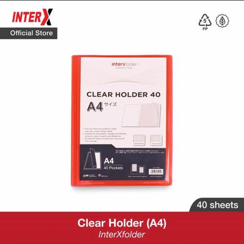 Jual Inter X Clear Holder A4 40 Pocket / dokumen keeper / display album ...