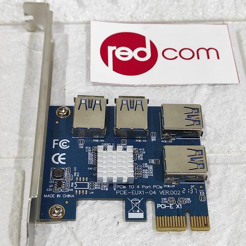 Jual PCIE Splitter PCIE x1 to 4 USB 3.0 - Jakarta Pusat - Redcomp ...