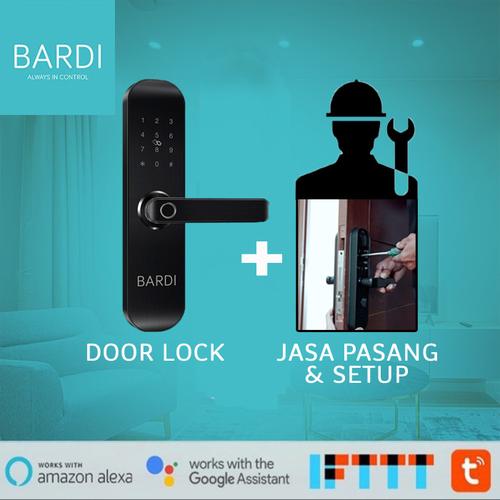 Jual Bardi Smart Door Lock Handle RFID- Fingerprint Waterproof - Plus ...