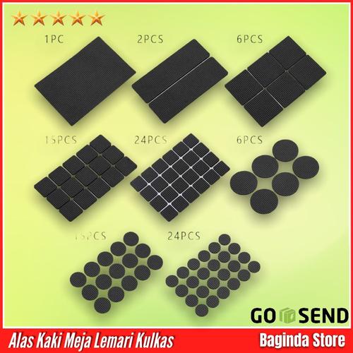 Promo Bantalan Karet Pelindung Alas Kaki Meja Kursi Furniture Pads Anti ...