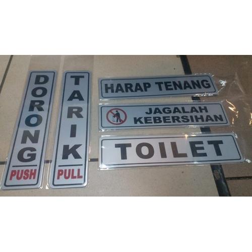 Jual SIGN LABEL STICKER HARAP TENANG UKURAN 19,5CM - 4,5CM rambu plat ...